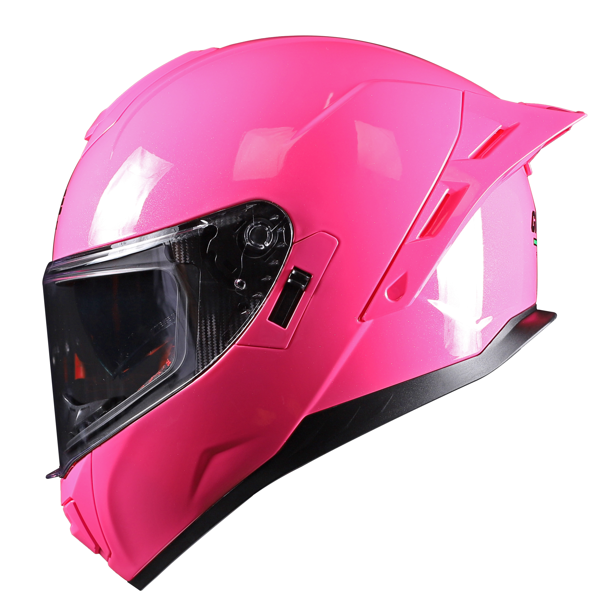 Gille Falcon Solid Full Face Helmet Dual Visor Double D Ring Lock Rider Helmet w/ Free Lens with ...