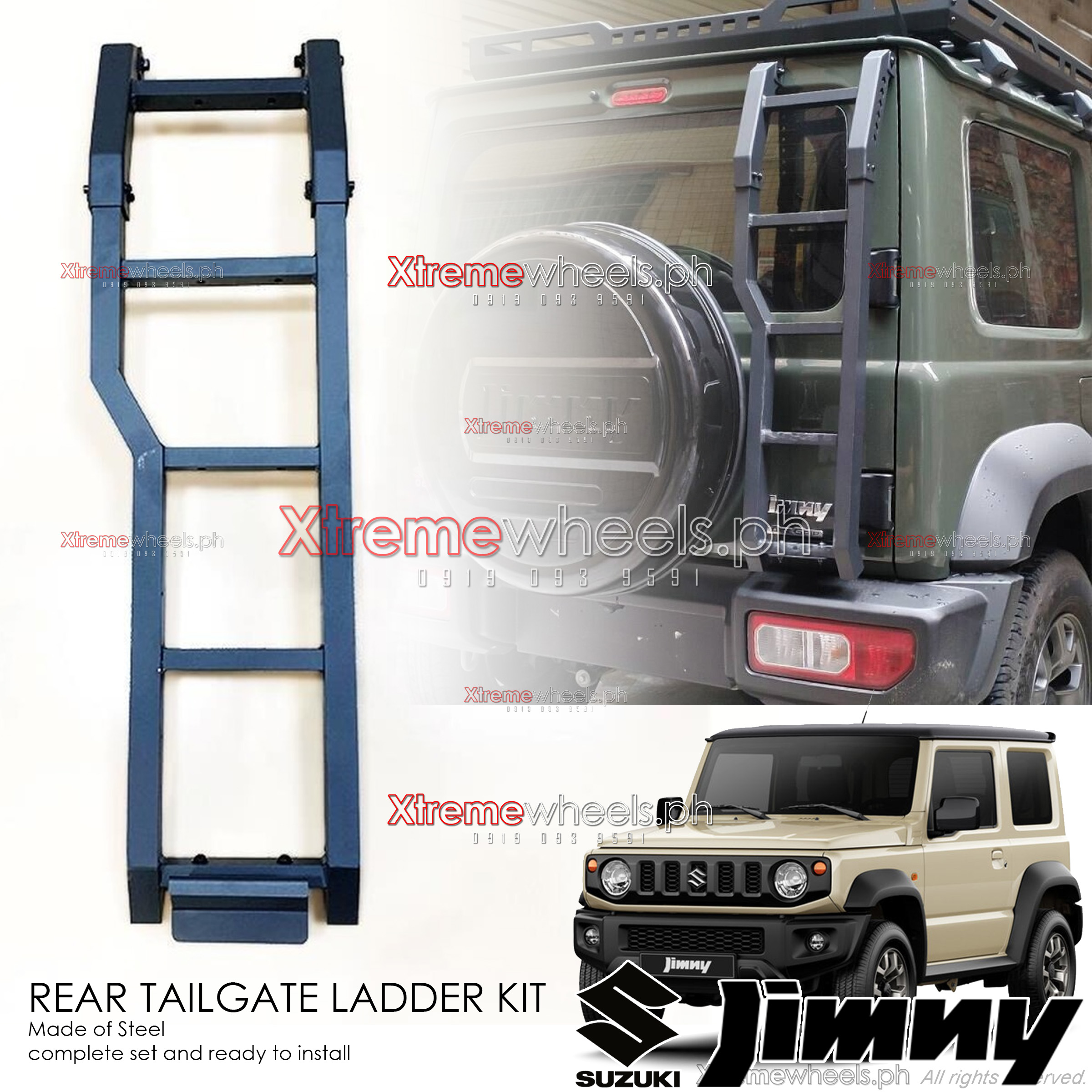 Jimny 2019-2023 REAR LADDER NEW VERSION (BOLT ON ) ( Jimny accessories ...
