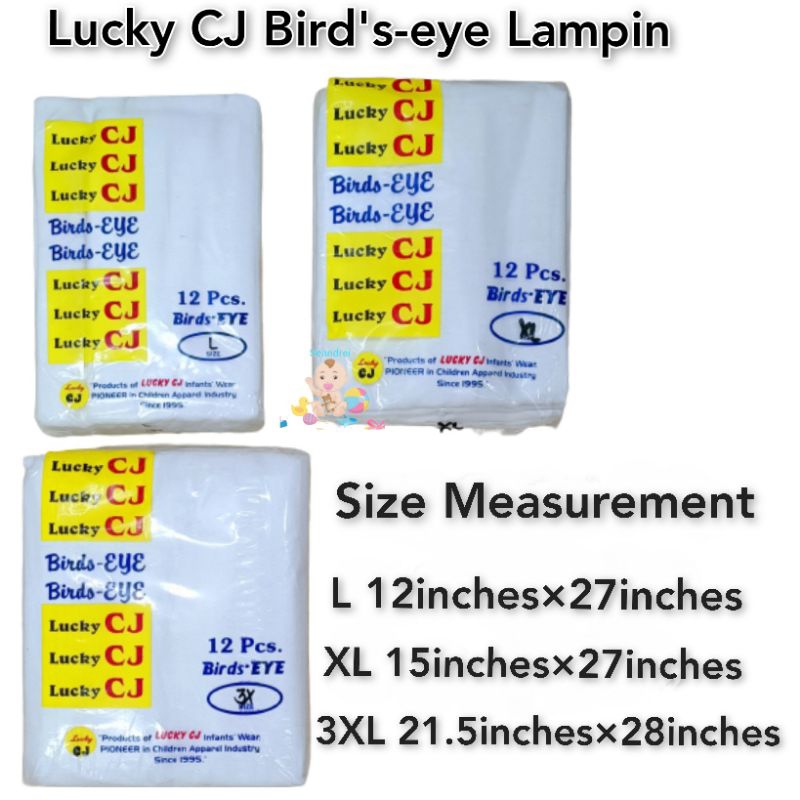 LUCKY CJ BIRD'S EYE LAMPIN CLOTH DIAPER / NEWBORN ACCESSORIES / BABY ...