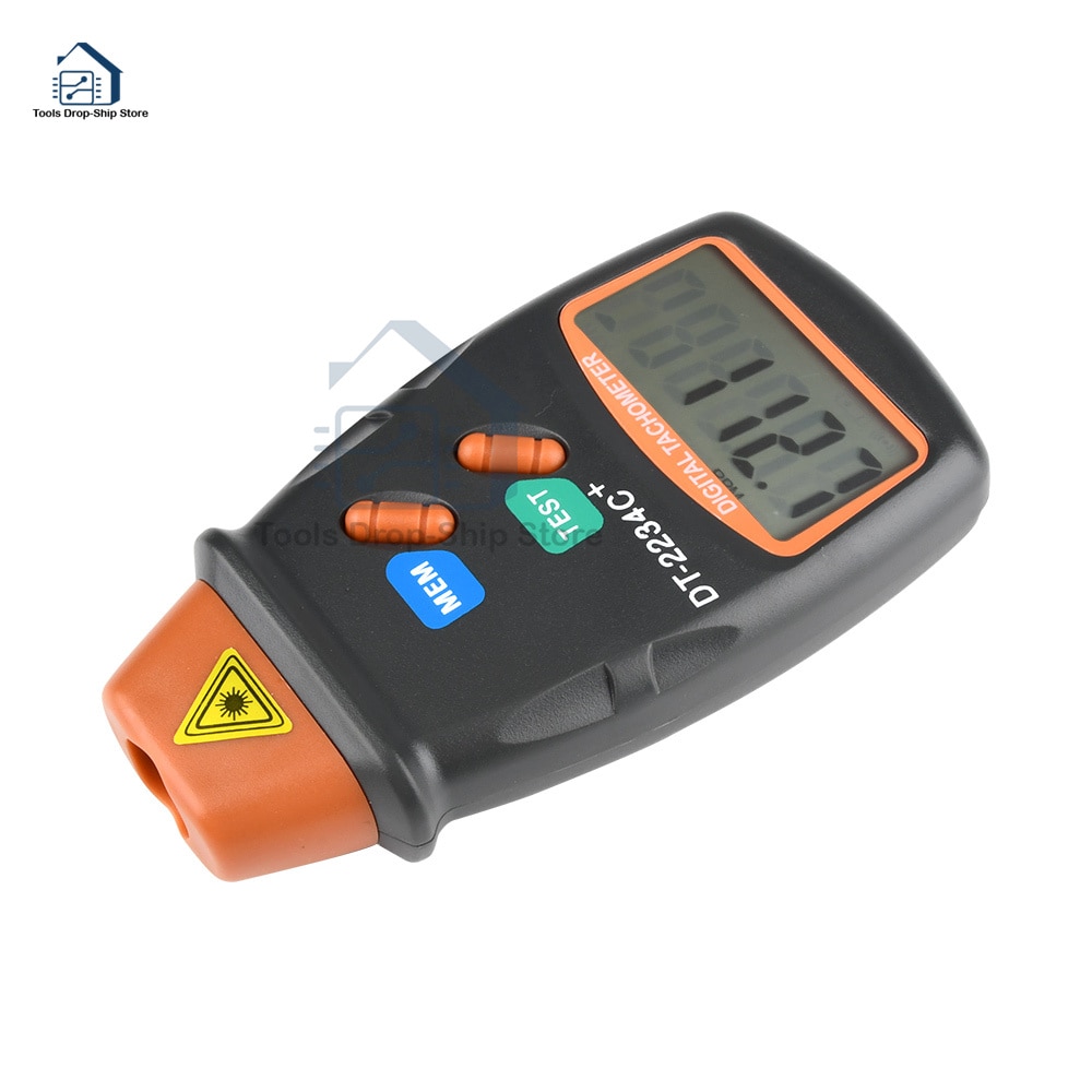 Non-contact Laser Tachometer LCD Digital RPM Meter Measurement Meter ...