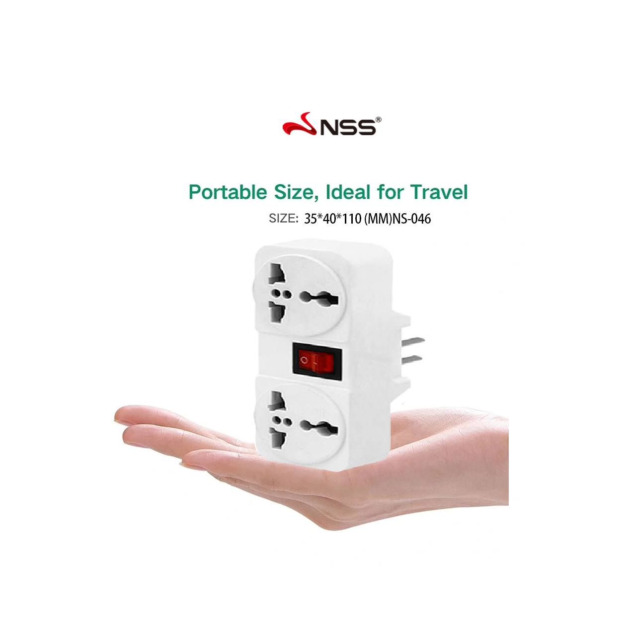 NSS Universal Adaptor With Switch Travel Adapter Plug Electrical ...