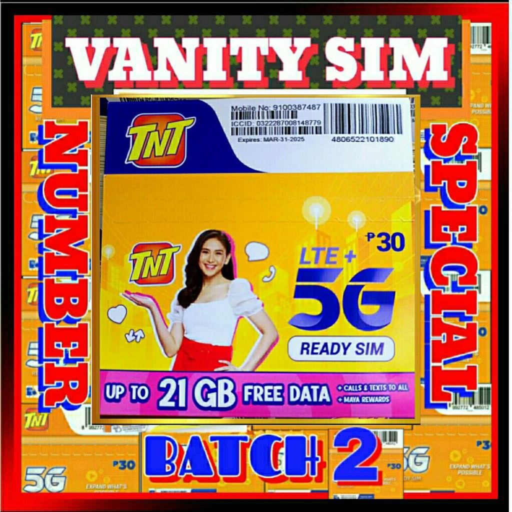 TNT SIM CARD 5G "VANITY SPECIAL NUMBER" (BATCH 2) | Lazada PH