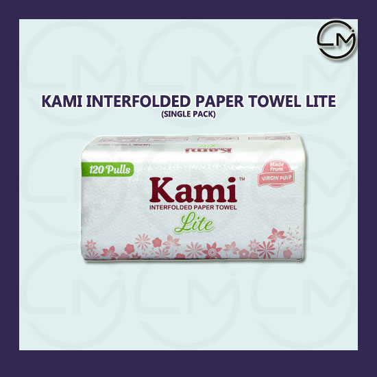 Kami Lite Interfolded Paper Towel Tissue 120 Pulls Single Pack Sold Per ...