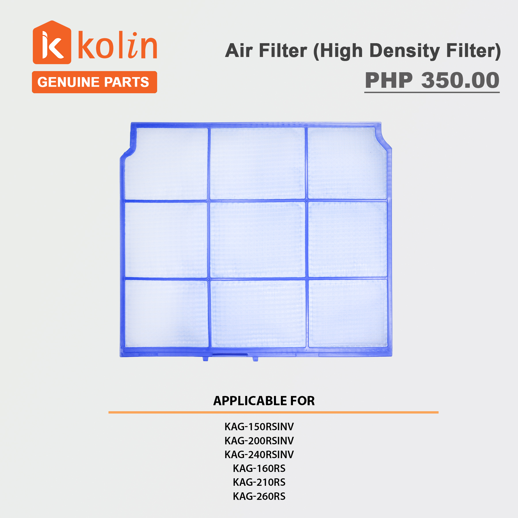 GR1112160102 KOLIN AIRCON AIR FILTER | Lazada PH