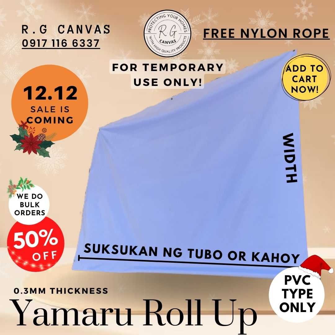6x8FT TARPAULIN ROLL UP & DOWN 100% WATERPROOF TRAPAL LONA TOLDA ...