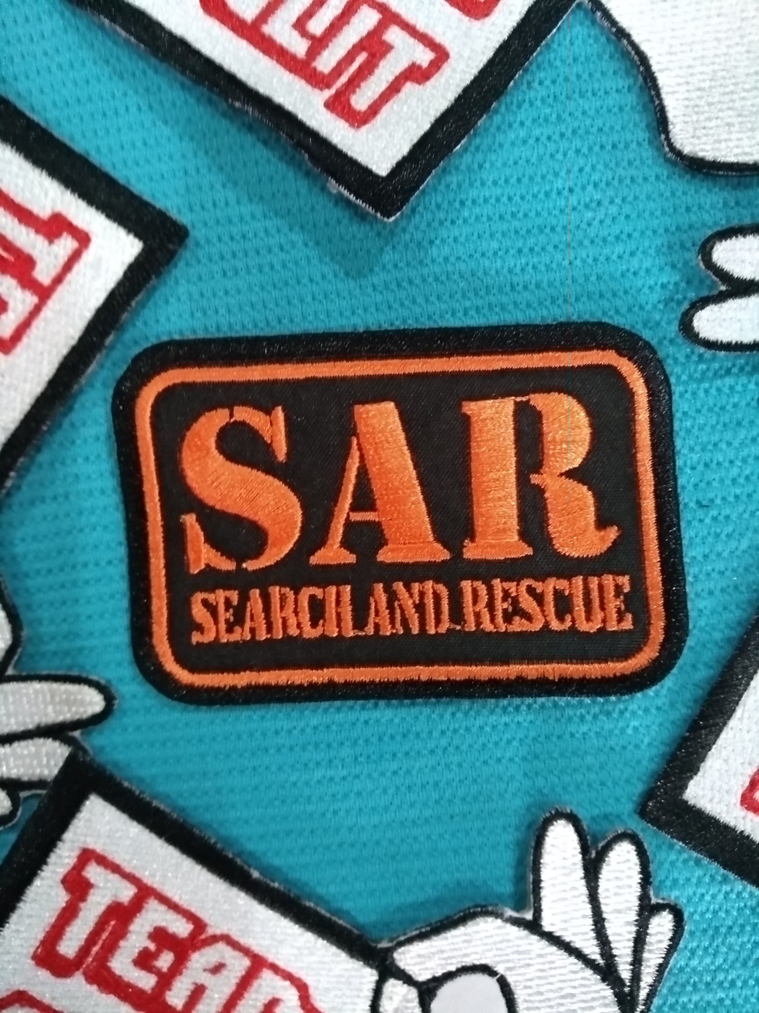 Search And Rescue SAR or RESCUE patch logo symbol emergency medic ...