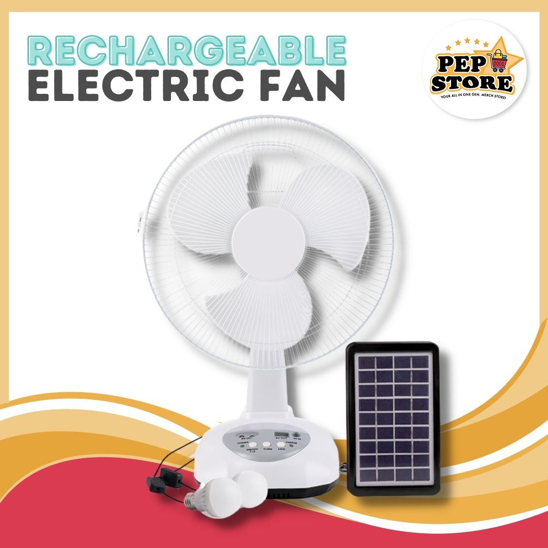 Pep Store BEST SELLING Solar Electric Fan with Solar Panel ...