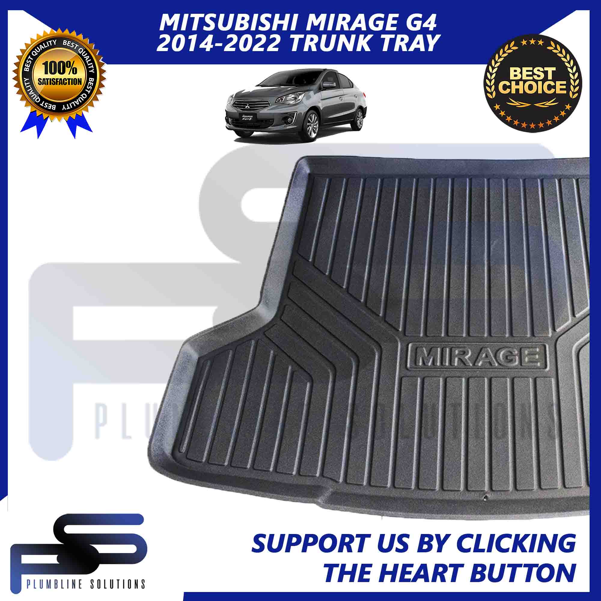 Trunk Tray for Mitsubishi Mirage G4 Hatchback 2014 2015 2016 2017 2018 ...
