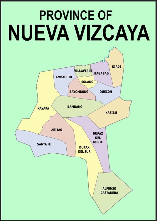 Nueva Vizcaya Province Map Waterproof A4 Laminated Chart | Lazada PH