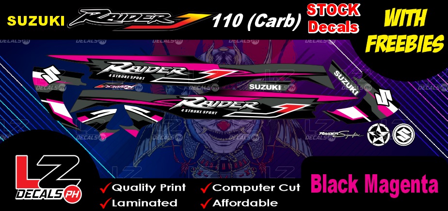 Suzuki Raider J 110 (Carb) Stock Decals / Stickers with Freebies ...
