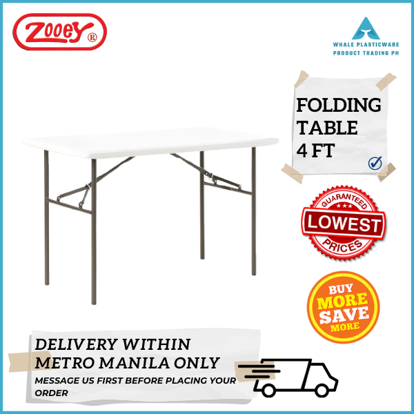 Zooey Folding Table 4ft Heavy Duty | Lazada PH