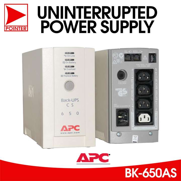 APC Uninterrupted Power Supply Back UPS 650-AS 650VA/400Watts | Lazada PH