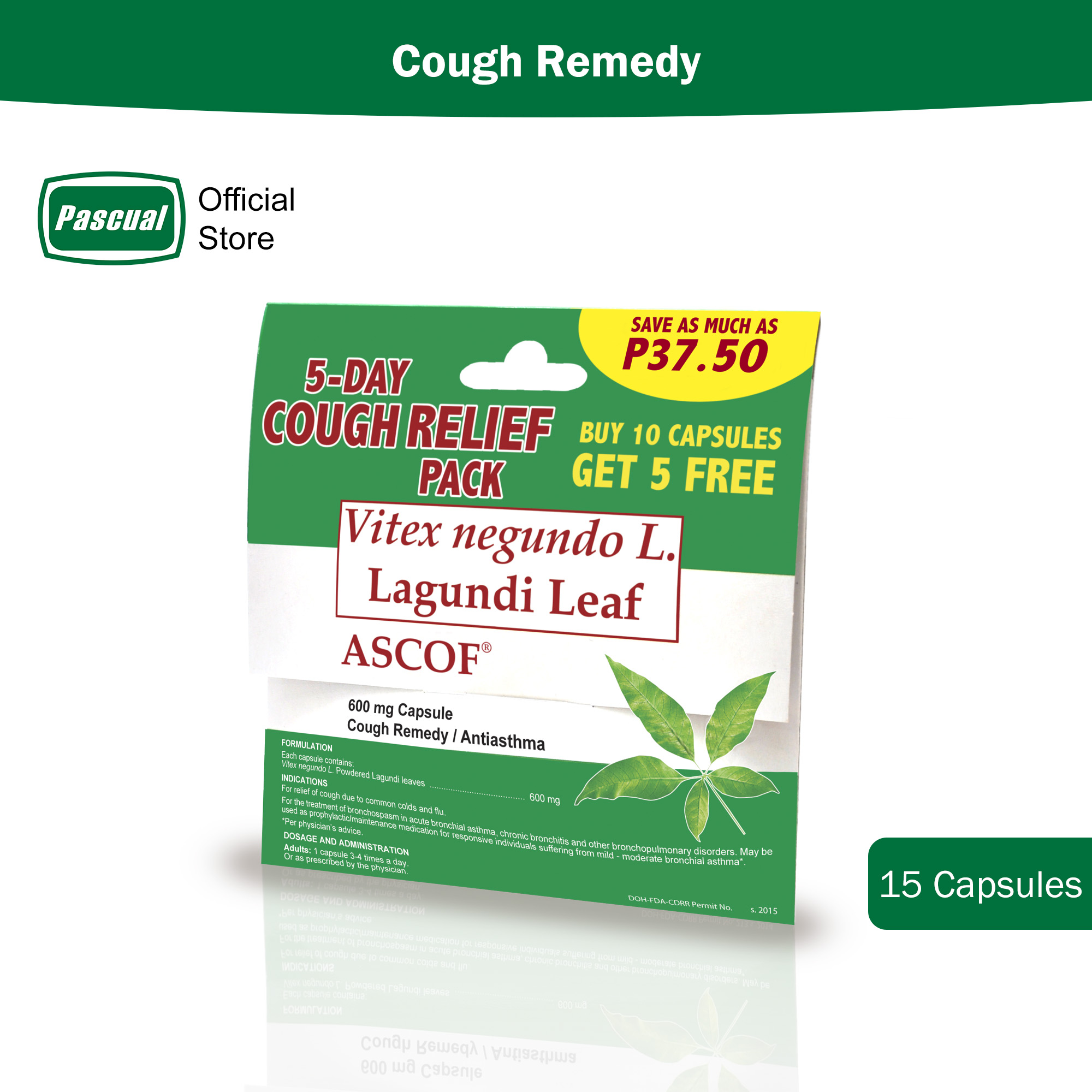 Ascof Forte Capsule 600mg 10+5 Promo Pack | Lazada PH