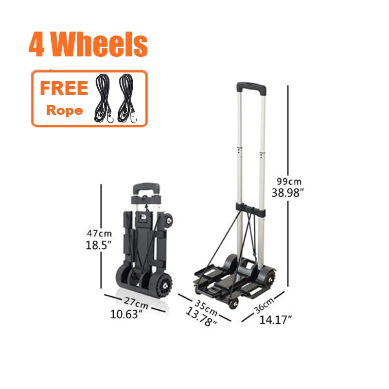 Trolley cart push cart trolley Mini foldable trolley cart Heavy Duty ...