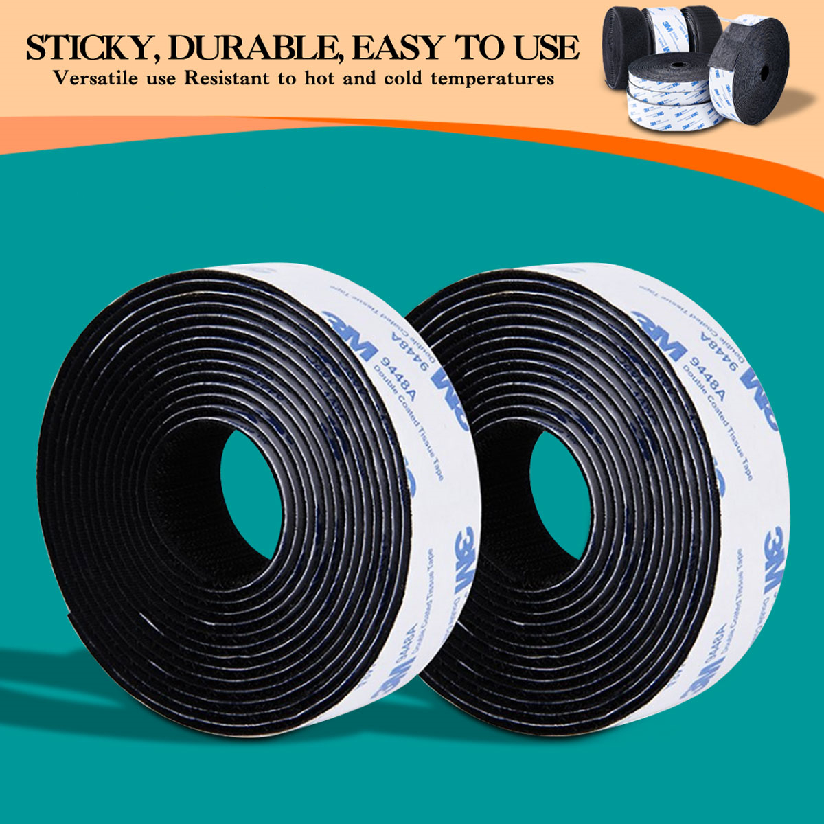 Hook and Loop Tape Fastener Self Adhesive Velcro Tape Strips Heavy Duty ...