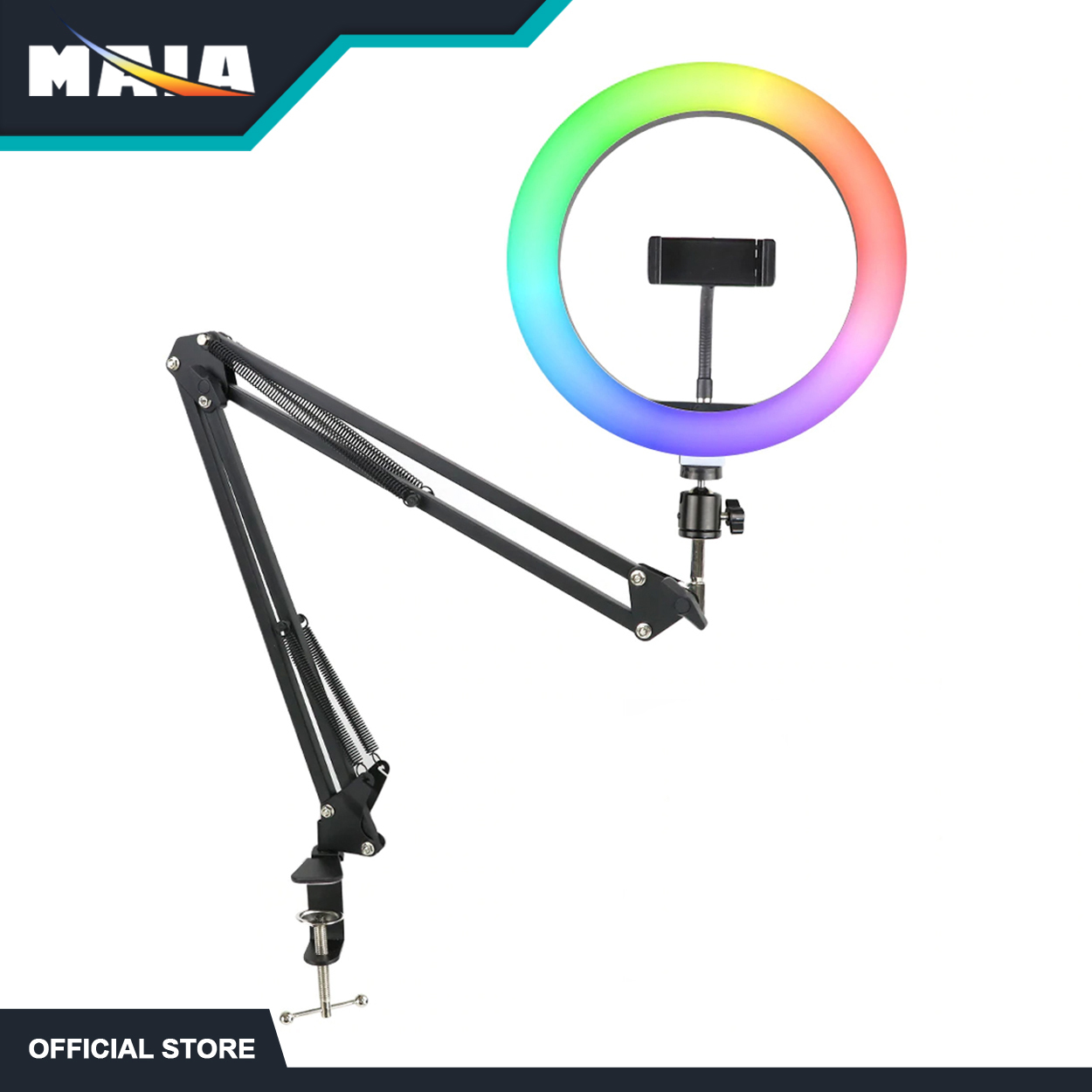 MAIA RGB 10 Inch RGB Ring light With Telescopic Tripod | Lazada PH
