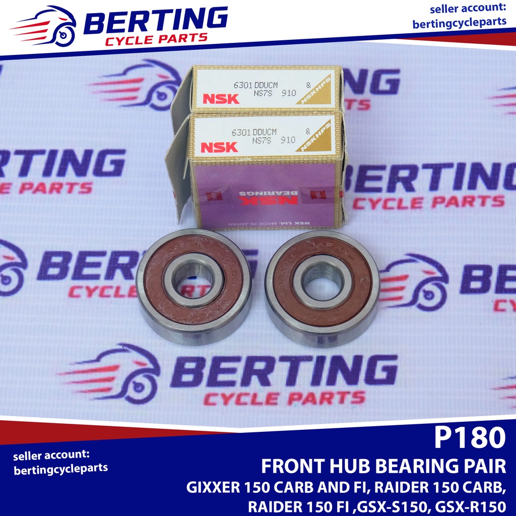 promotion 2PC BEARING FRONT HUB 6301DD Suzuki Gixxer 150 Carb FI, Raider 150 Carb FI, GSX-S150 ...
