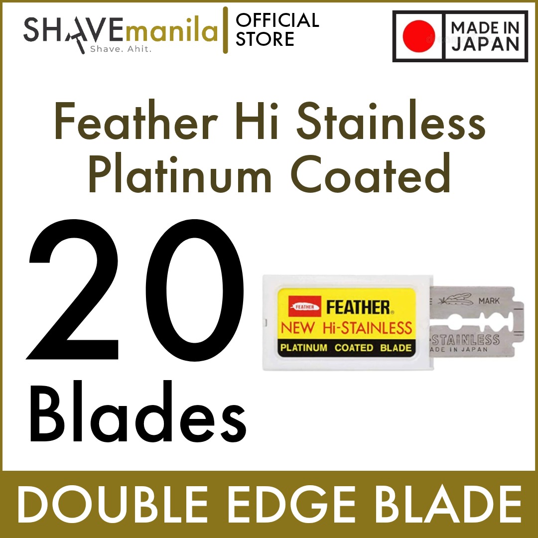Feather Hi-Stainless Platinum Coated Razor Blades 20pcs | Lazada PH