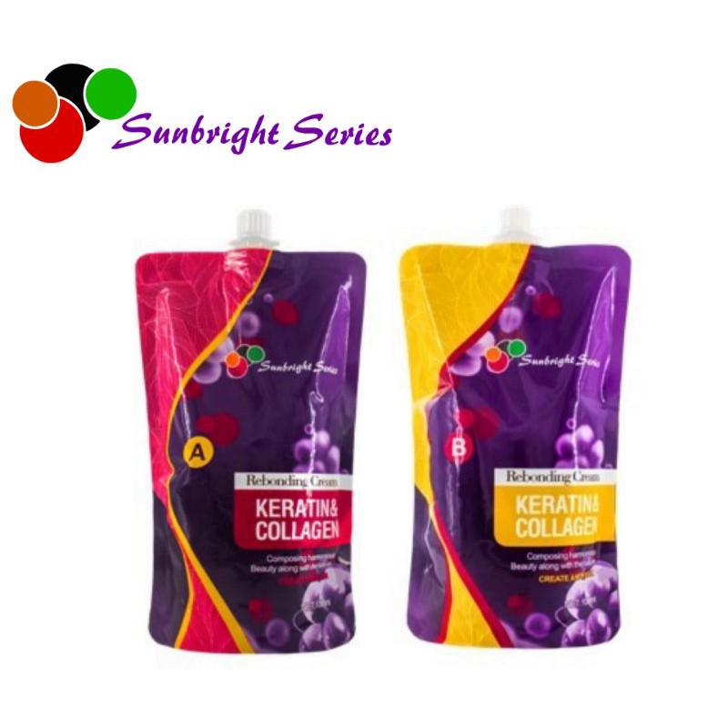 Sunbright Series Rebonding Hair Straightening Cream Keratin & Collagen ...