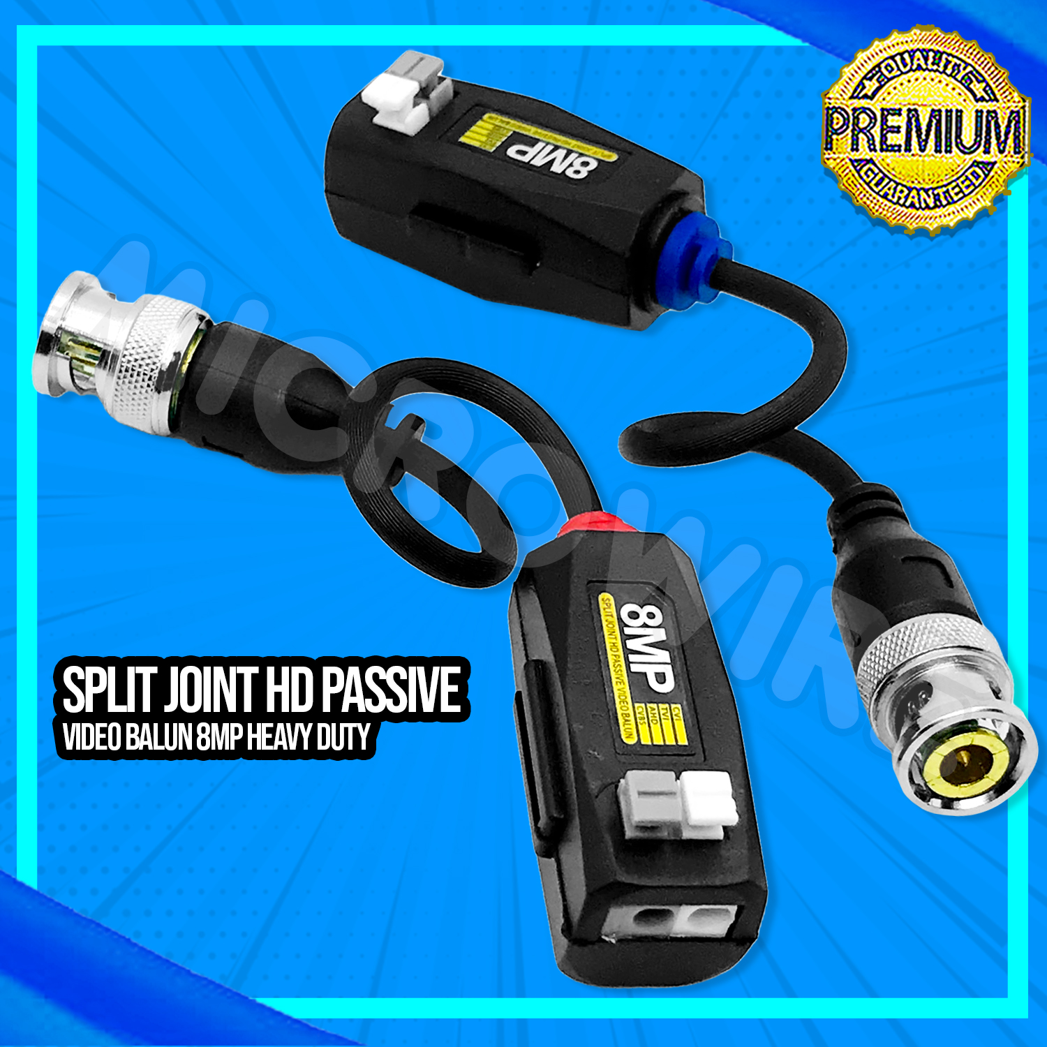 1 Pair Split Joint HD Passive Video Balun 8MP | Lazada PH
