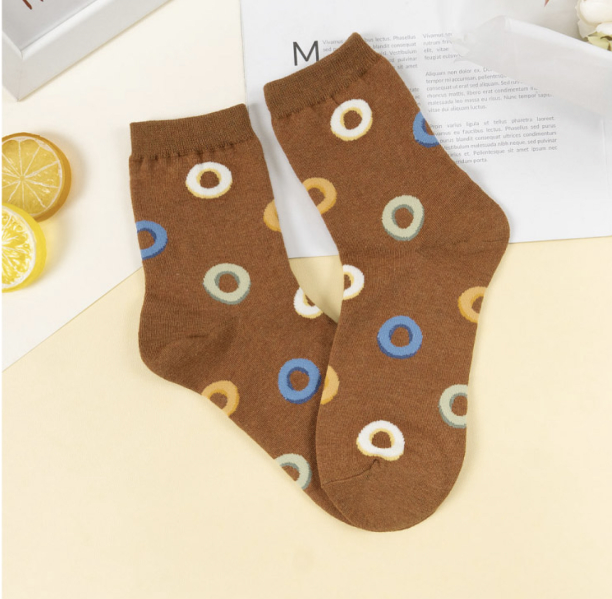 Korean Socks - Donut Scattered Socks - Iconic Socks | Lazada PH