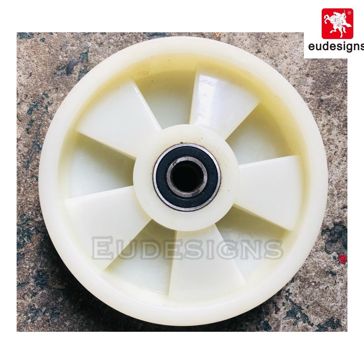 NYLON CASTER UD-4122 HEAVY DUTY 8" INCH FLAT WHITE WHEELS | Lazada PH