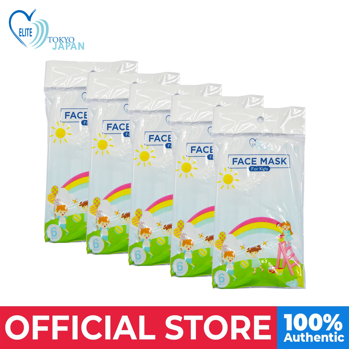 Indoplas Elite Tokyo Japan Face Mask for Kids - 5 packs (30 pcs ...