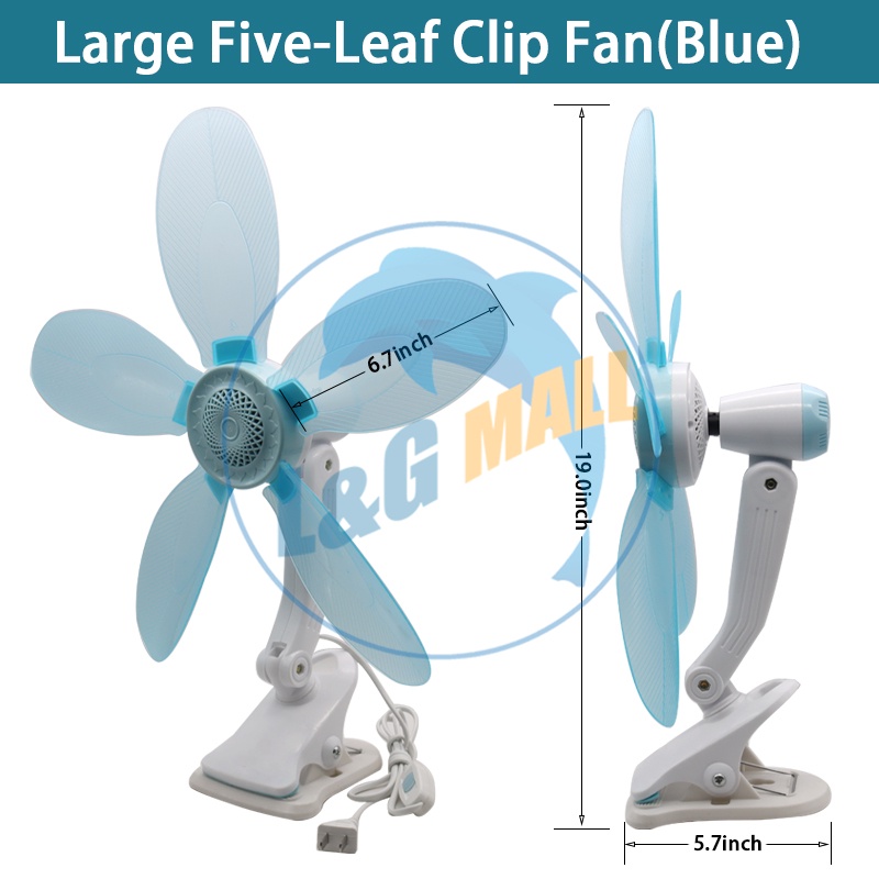 Ultra-large wind portable clip-on fan with five wings | Lazada PH
