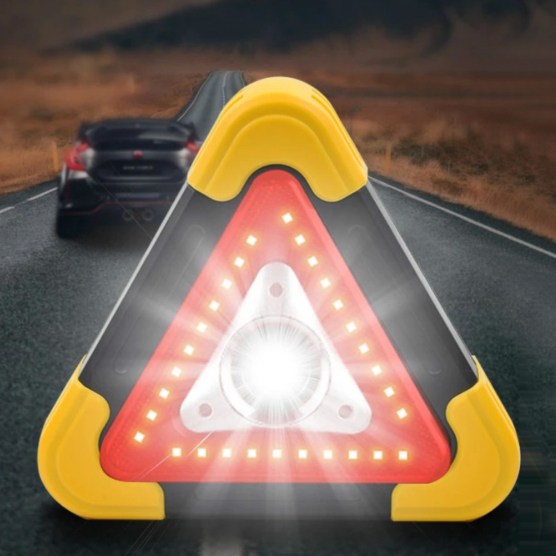 Car Early Warning Device Solar Reflective Triangle Sign Car Safety ...