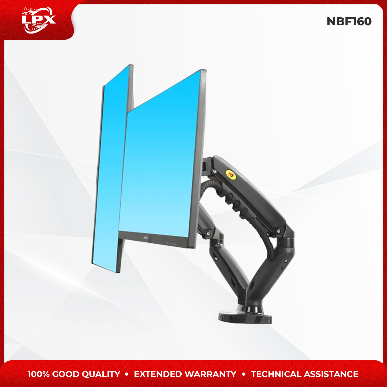 LPX 17-30inch 360 Degree Desktop Dual Lcd Led Monitor Holder Arm Full ...