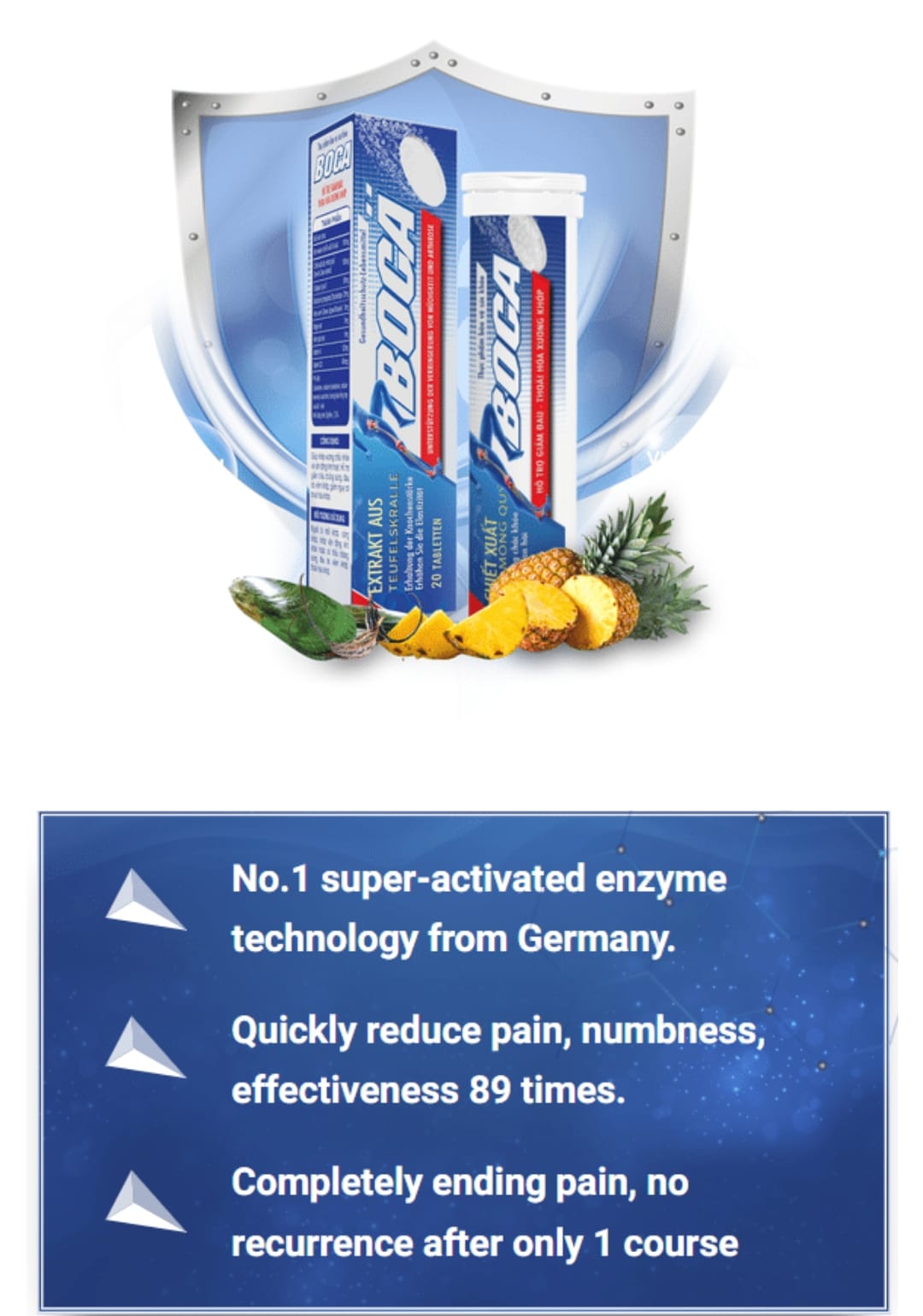 Authentic BOCA effervescent tablets - Reduce osteoarthritis pain ...