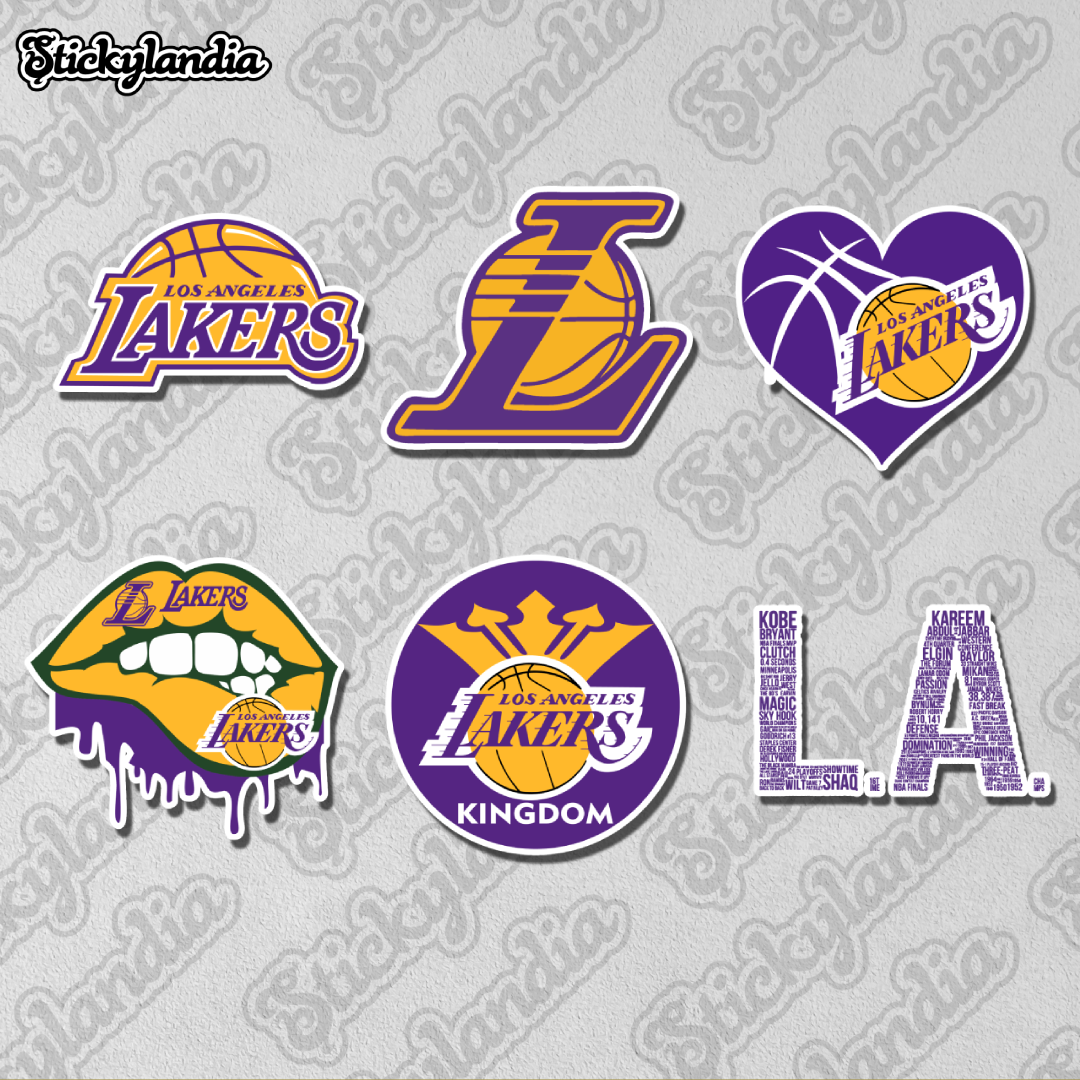 Stickylandia NBA Lakers Lebron James Waterproof Vinyl Sticker Set for ...