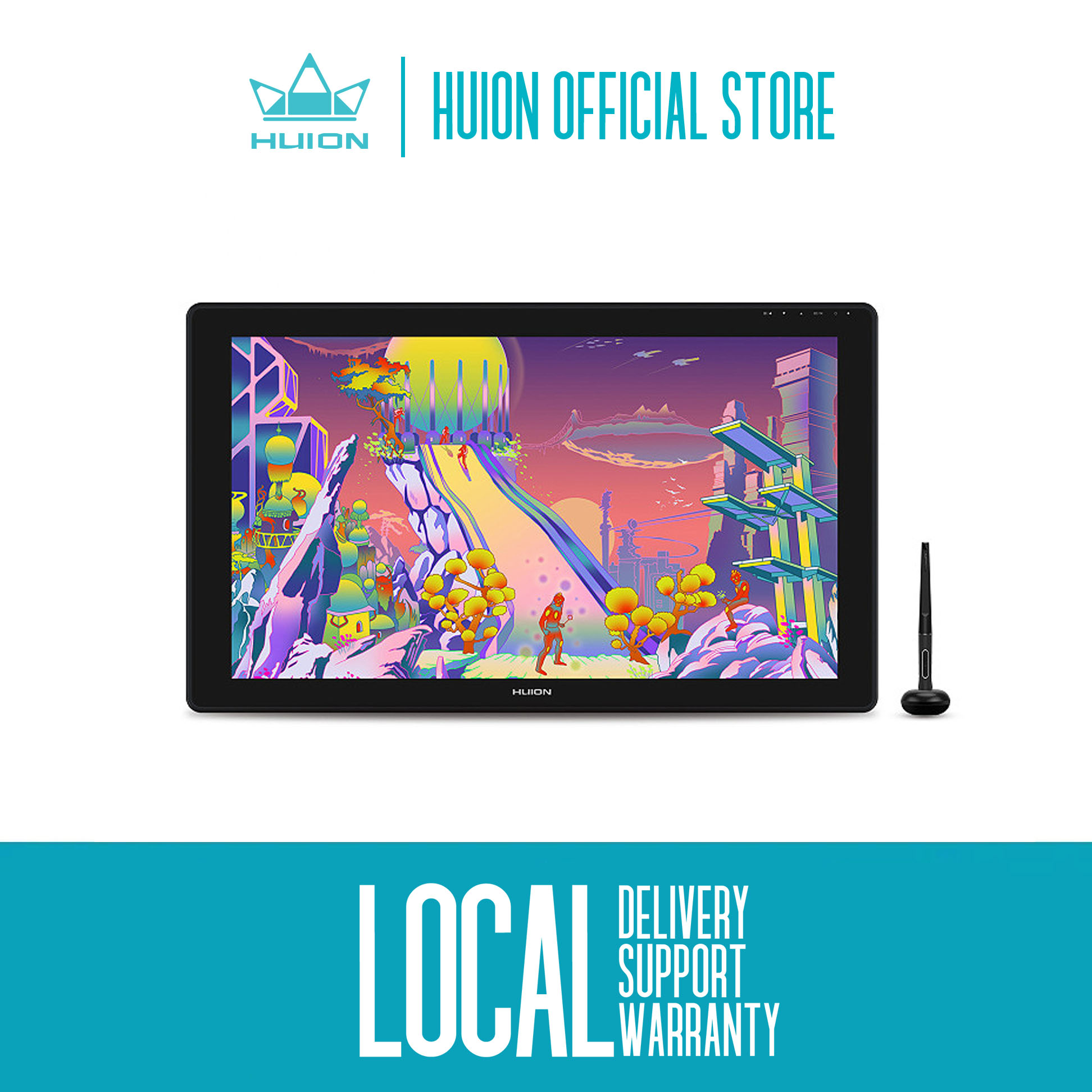 Huion Kamvas 24 Plus 2.5K (GS2402) Graphic Drawing Monitor Pen Display ...