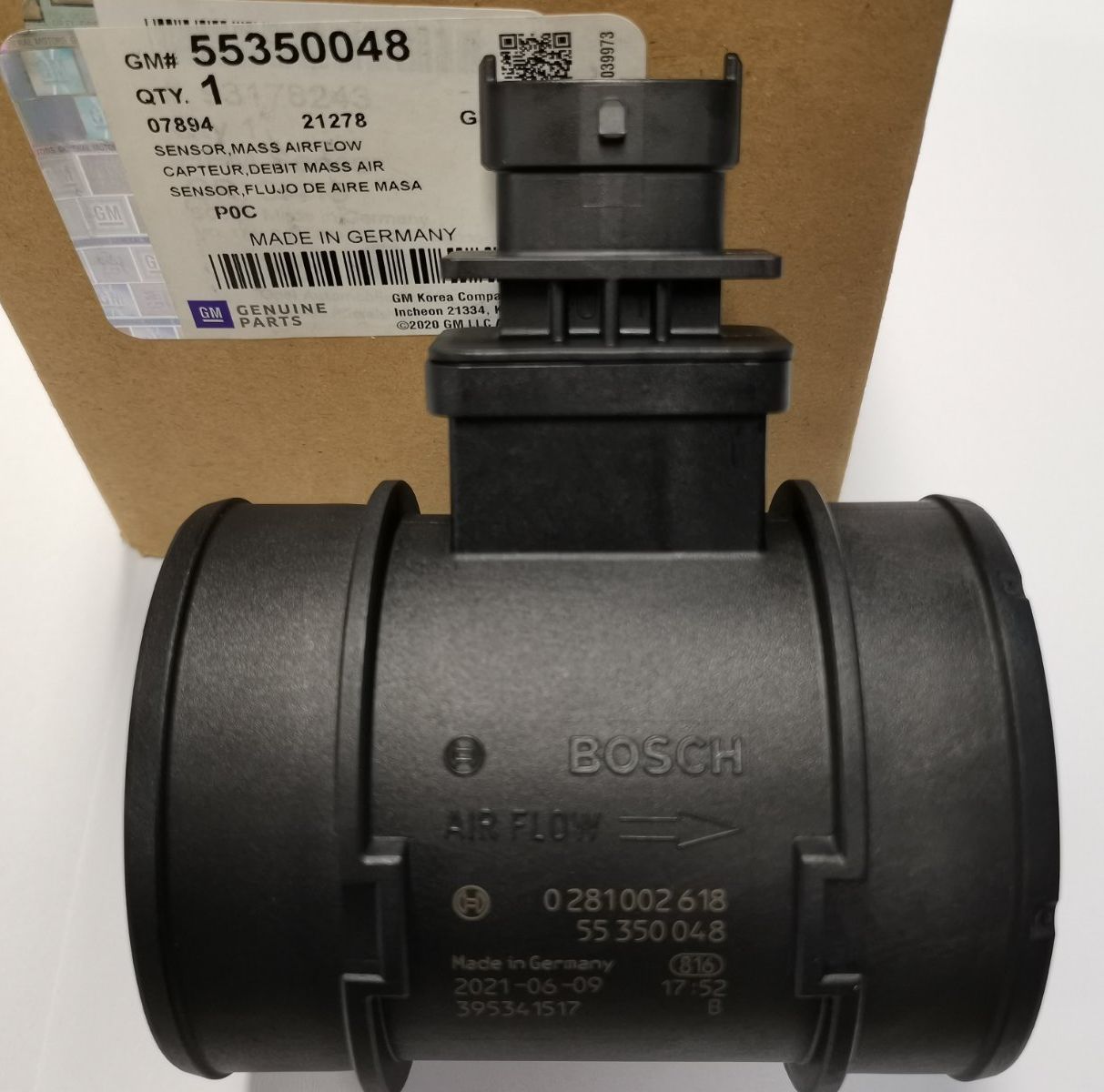 GM Mass Airflow Sensor MAF Sensor for Chevrolet Captiva 2.0L Diesel ...