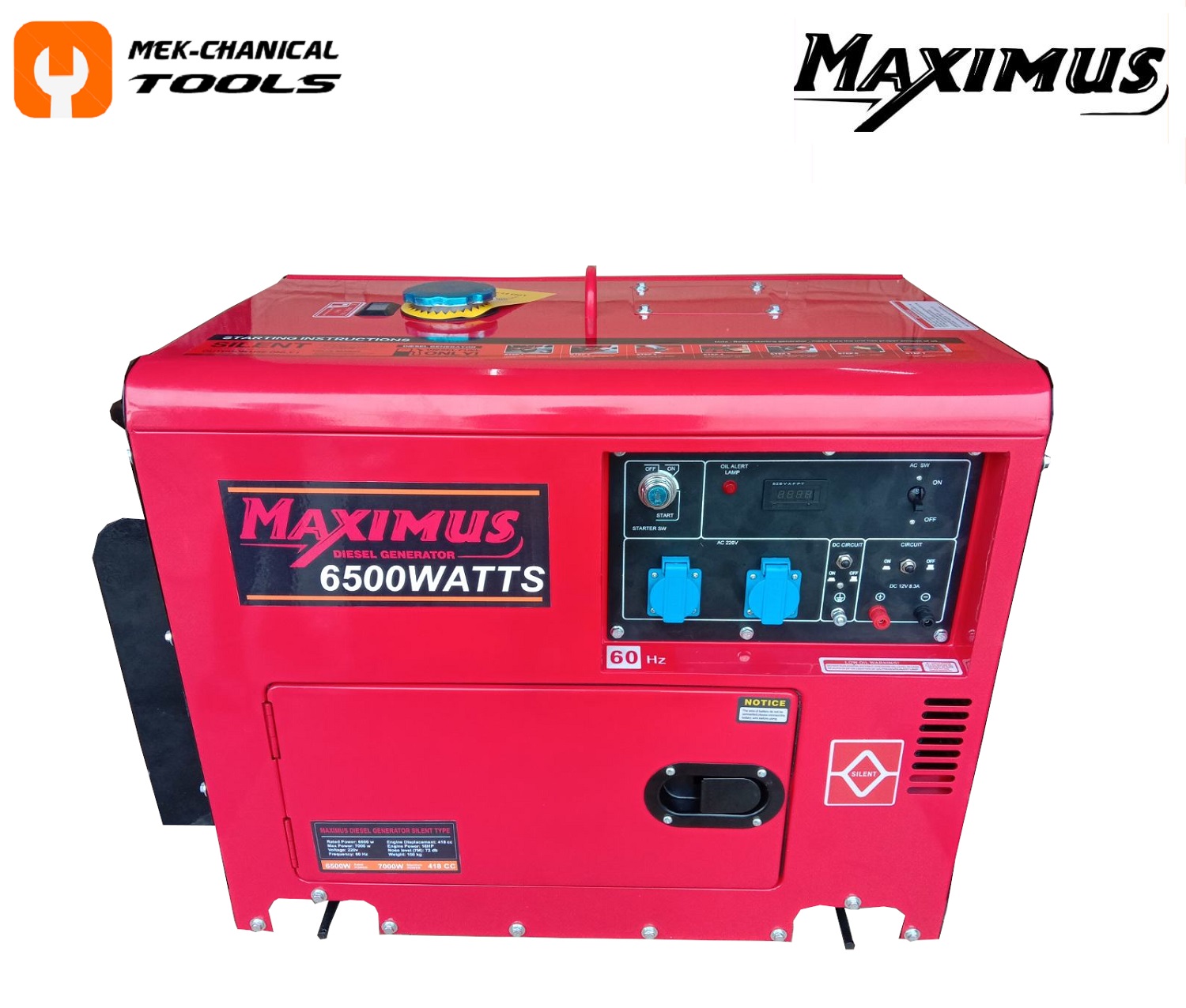 Maximus Diesel Generator 6500w Silent Type Battery Start | Lazada PH
