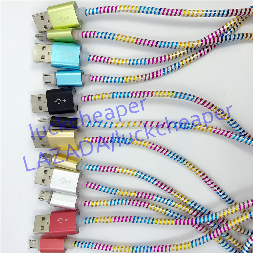 Charger cable 2.4A fast charging Micro USB Type C lightning wire ...