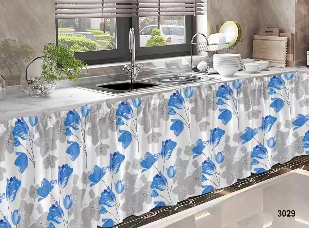 New Kitchen Sink Sale Curtain Lababo Kurtina Unique Floral Leaves ...