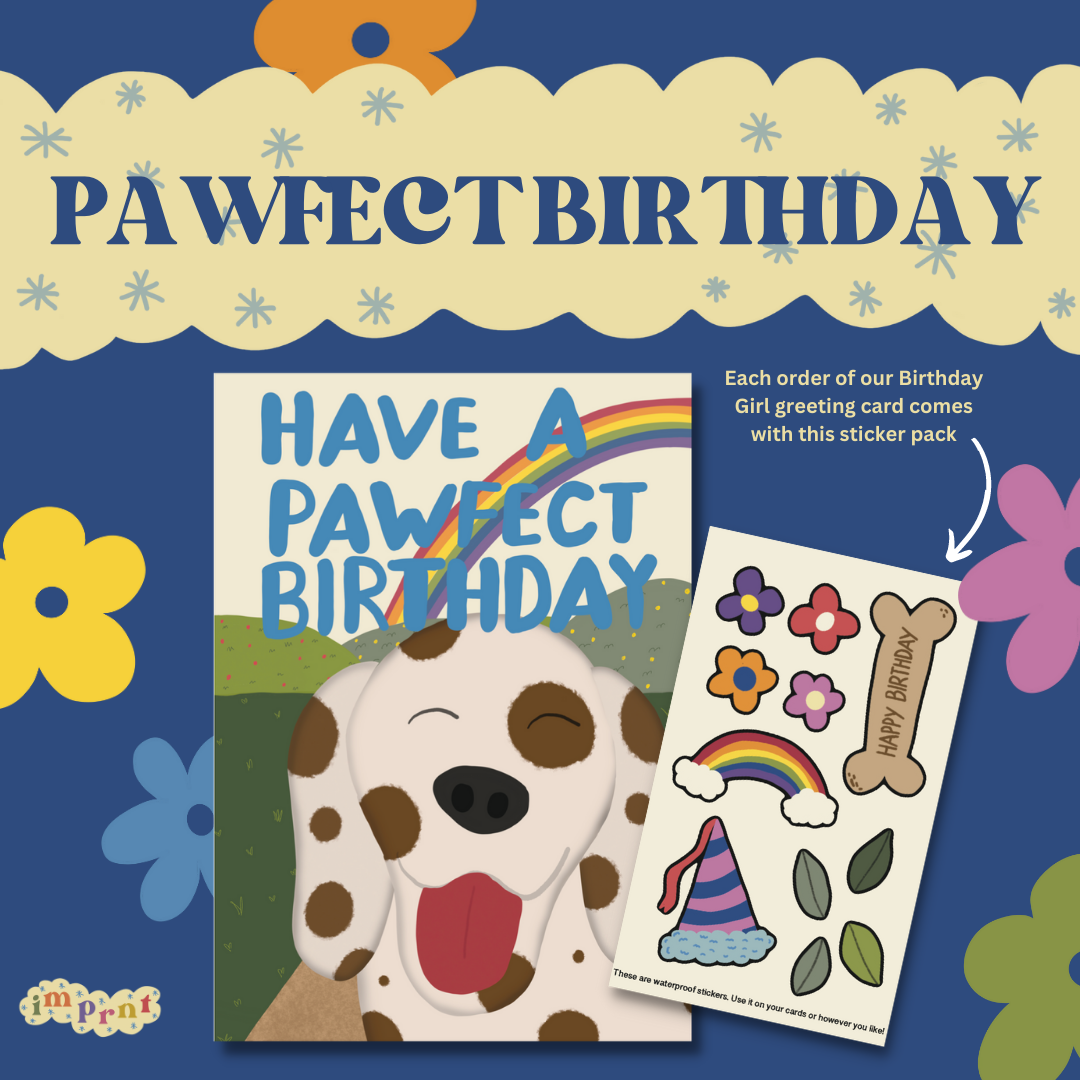 Imprnt Pawfect Birthday Greeting Card and Sticker Pack | Lazada PH