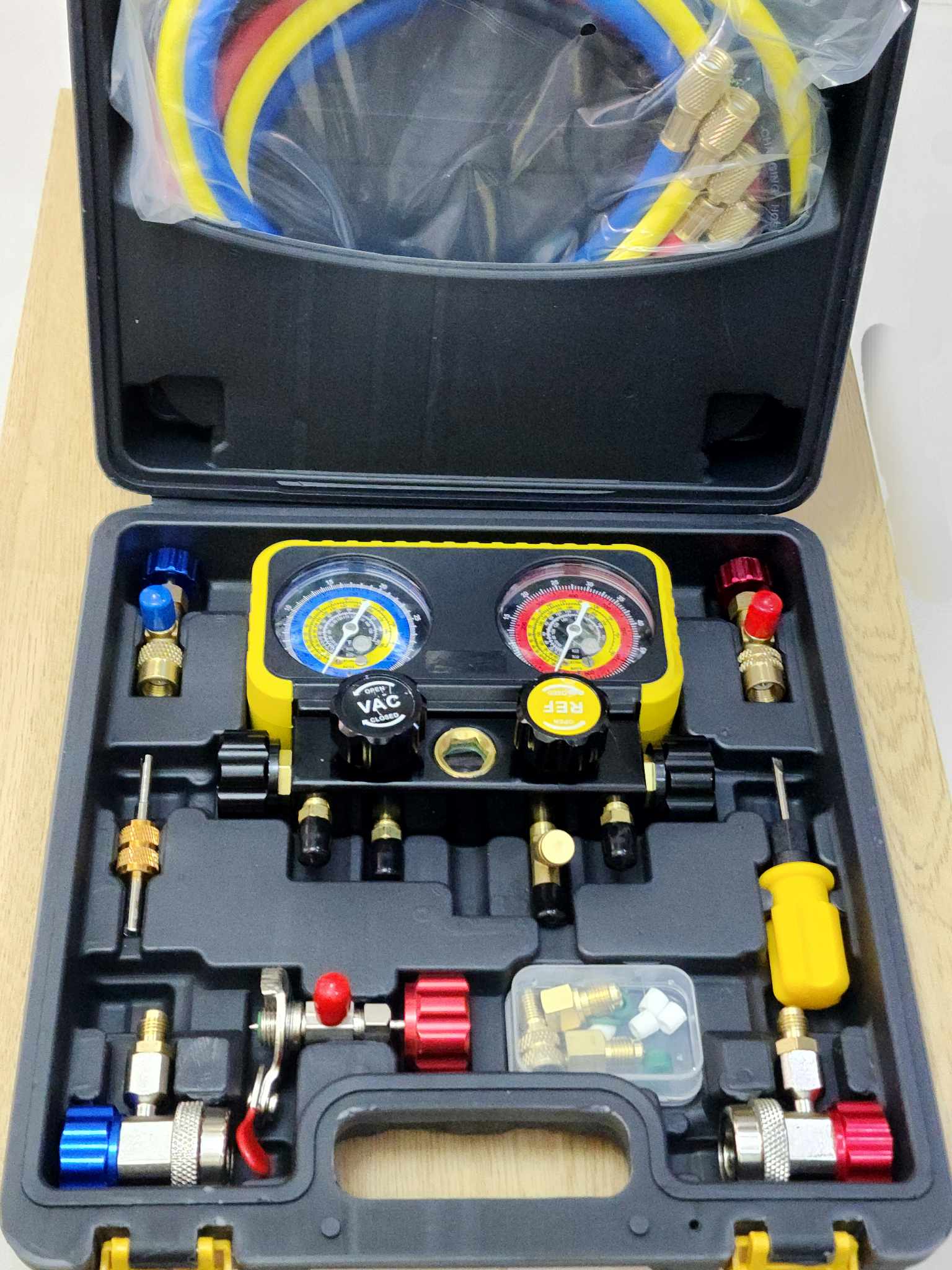 R410a, R32, R134a, R22 Refrigerant 4way Manifold Gauge set | Lazada PH