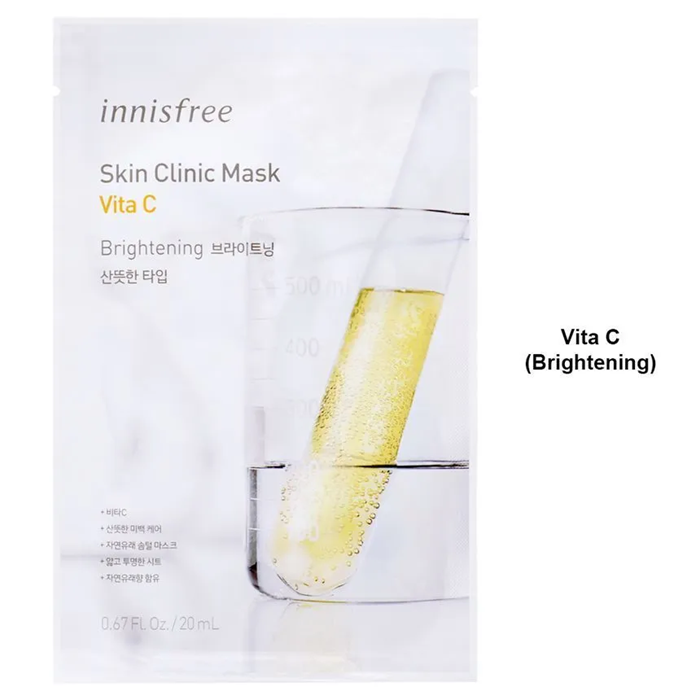 Innisfree Skin Clinic Mask Sheet, Hydrating, Soothing, Moisturizing, Elasticity, Hydrating ...
