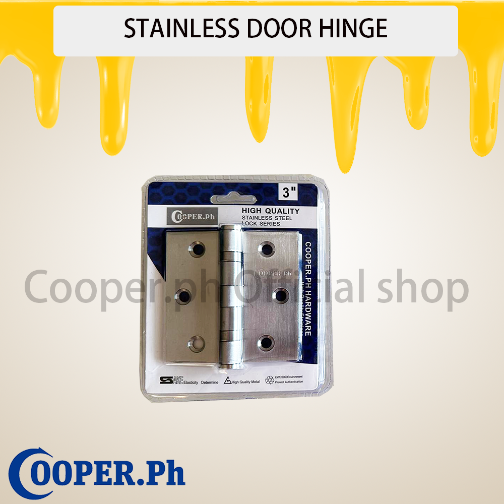 Cooper.ph 304 stainless door hinge 3x3 4x4 4x3 3.5x3.5 bisagra | Lazada PH
