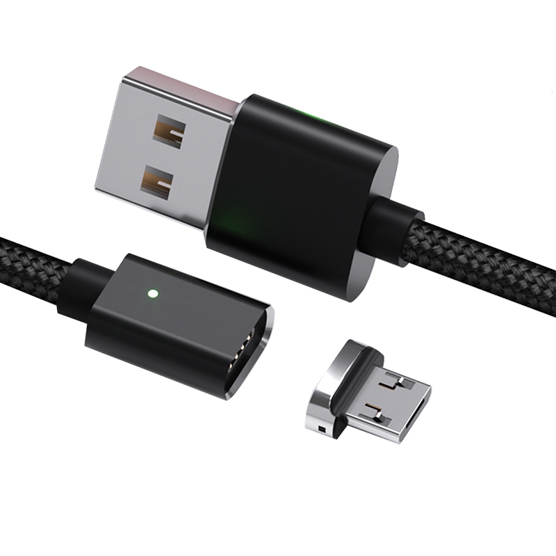 FONKEN Micro-USB Cable Magnetic Cable Fast Charging Max 2.4A LED Charge ...