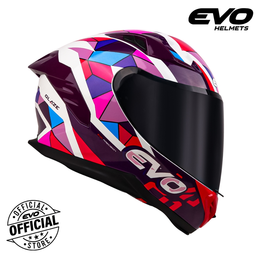【Free shipping】EVO M1-01 Glaze Full Face Dual Visor Helmet Motorcycle ...