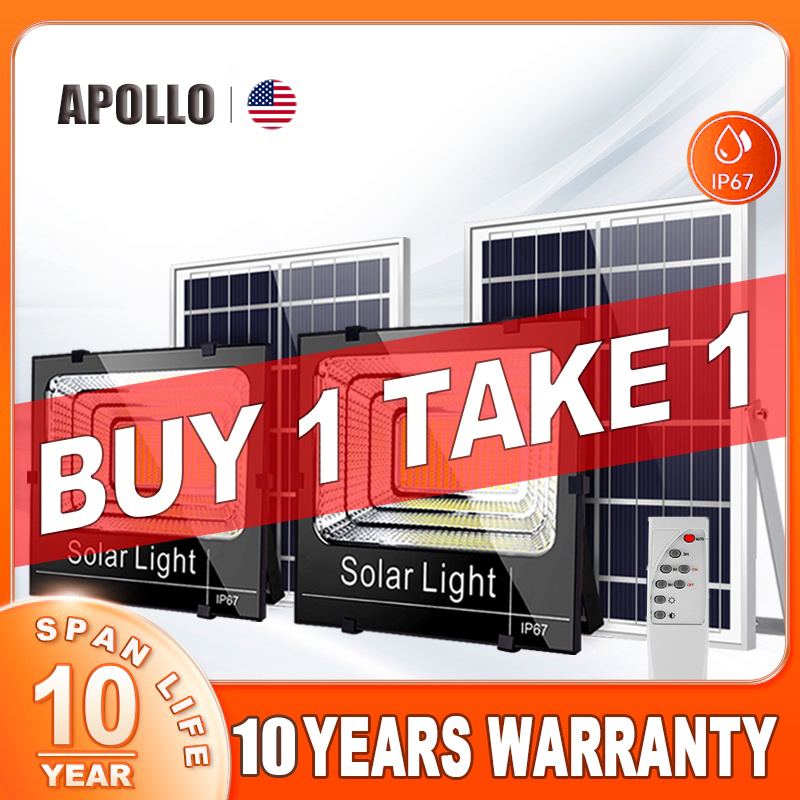 APOLLO 10 Year Warranty Solar Light Outdoor Waterproof LED Flood Light ...