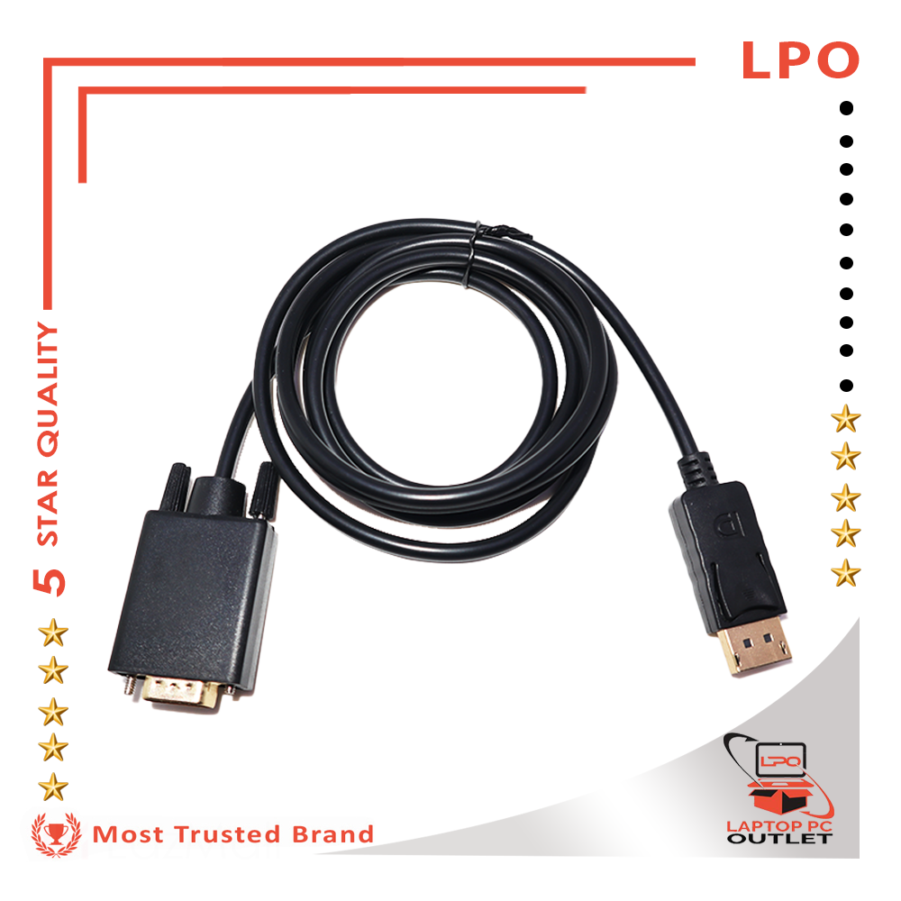 LPO 1.5M DP DisplayPort to VGA Cable Adapter Compatible with Computer ...