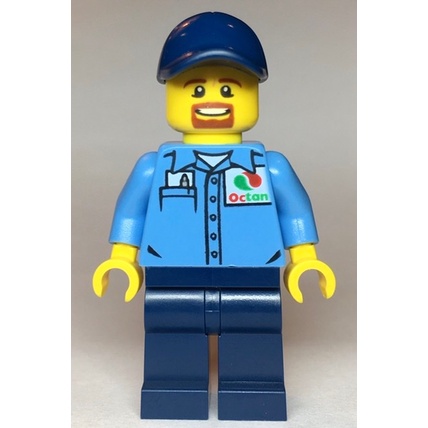 ⚘LEGO City Construction Mechanic Gas Station Worker Harl Hubbs ...