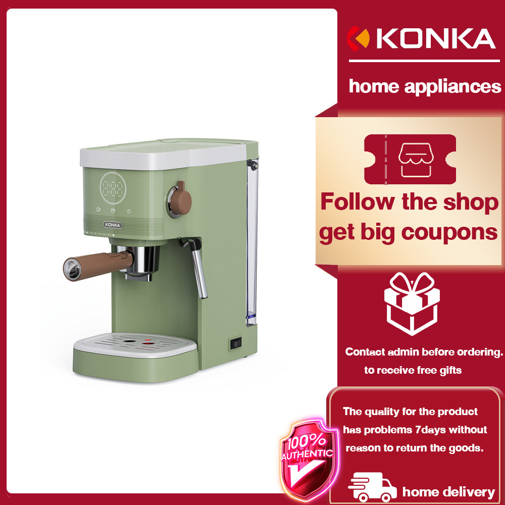 KONKA Italian Semi-automatic Capsule Coffee Machine Household Retro ...