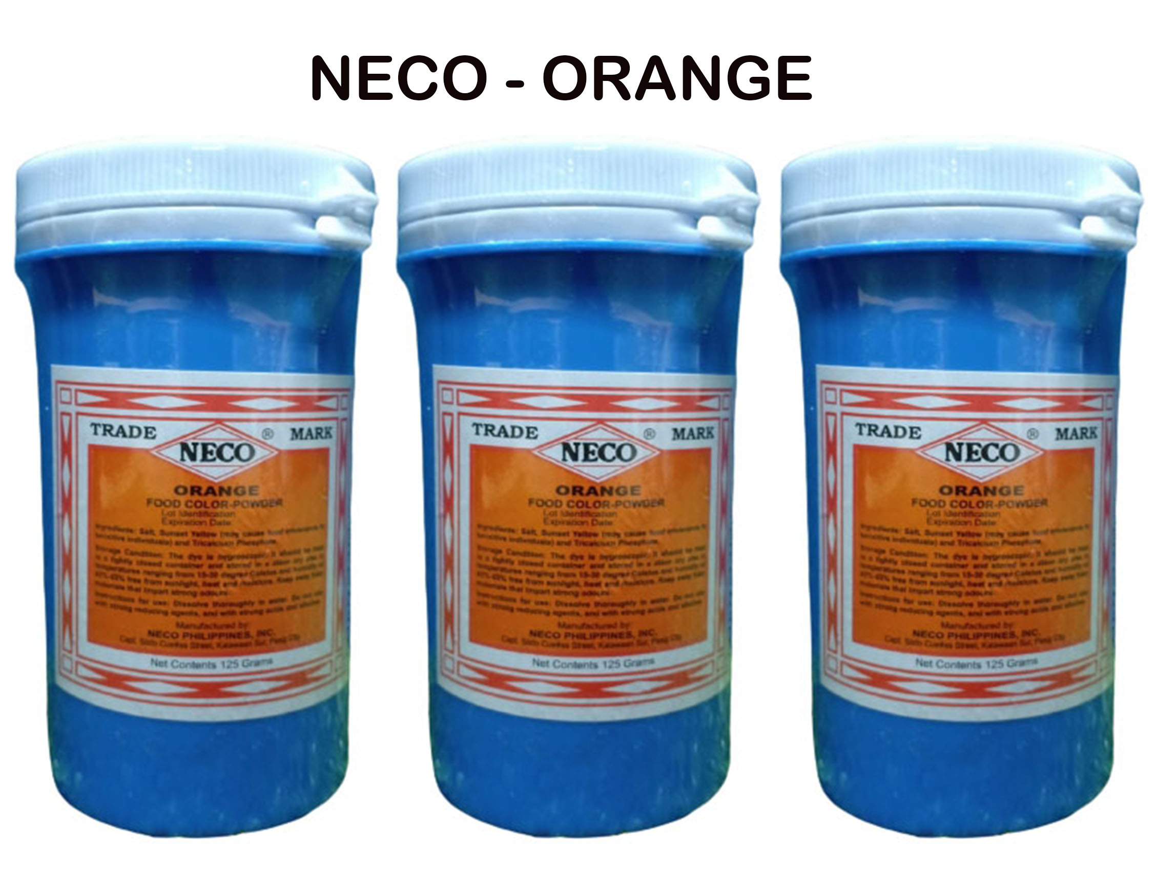 NECO Food Color Powder - ORANGE (3 x 125g) | Lazada PH