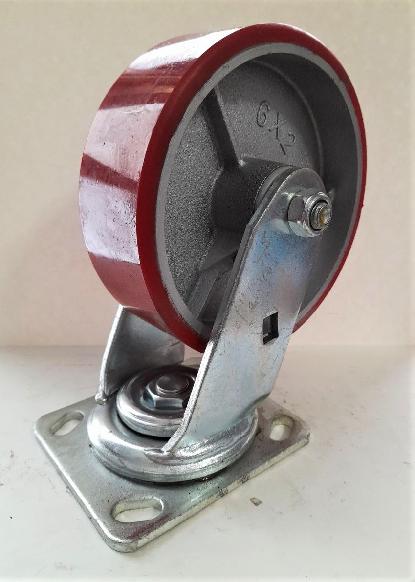 HEAVY DUTY RED PU CASTER WHEEL SWIVEL TYPE (4Inch | 5Inch | 6Inch ...