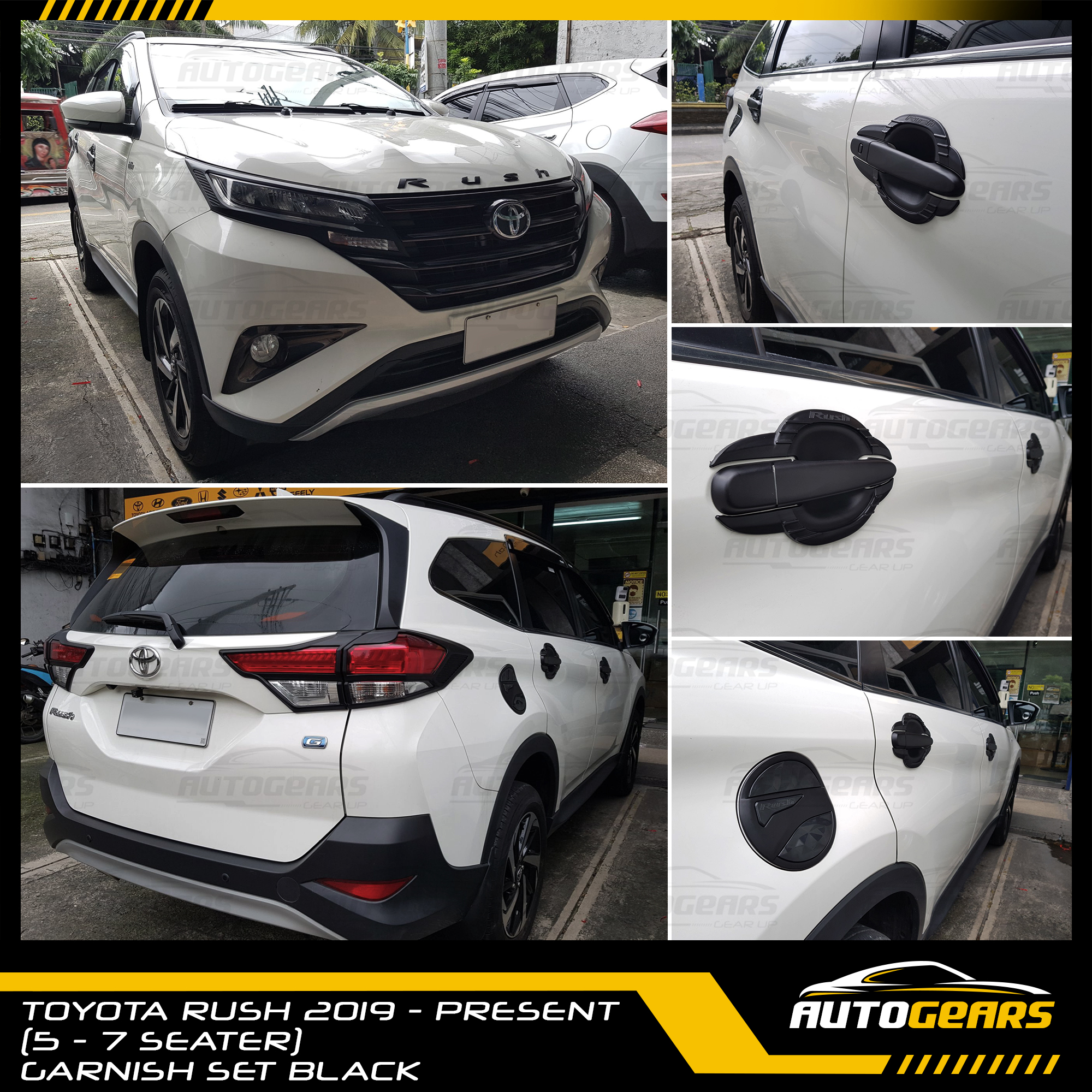 Toyota Rush (2018 - 2023) Matte Black Garnish Combo Set | Lazada PH
